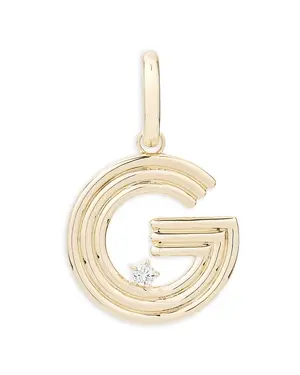 Adina Reyter Adina Reyter 14K Yellow Gold Diamond Initial Pendant G
