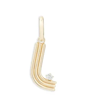 Adina Reyter 14k Yellow Gold Diamond Initial Pendant - L