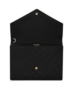 Saint Laurent Envelope Flap Pouch - Black