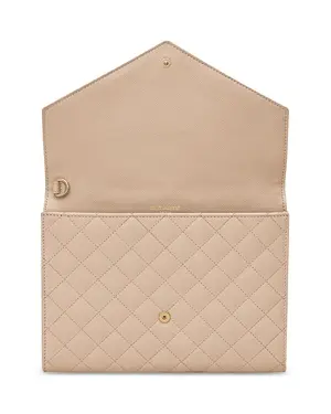 Saint Laurent Envelope Flap Pouch - Dark Beige