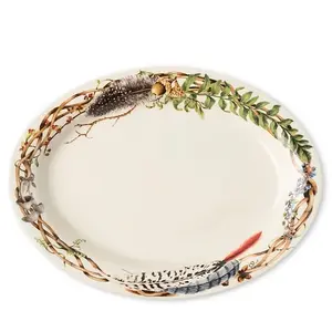 JULISKA Forest Walk 17 Oval Platter - Café Au Lait