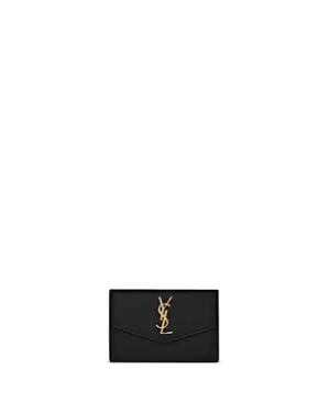 Saint Laurent Cassandre Matelasse Small Envelope Wallet Black