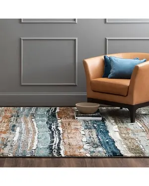 KARASTAN Epiphany Colorful Waves Area Rug, 5'3 X 7'10