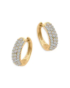 Bloomingdale'S Diamond Hoop Earrings, 1.0 Tcw - White/gold