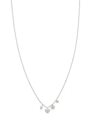 Meira T 14k Gold Diamond Charm Necklace - White