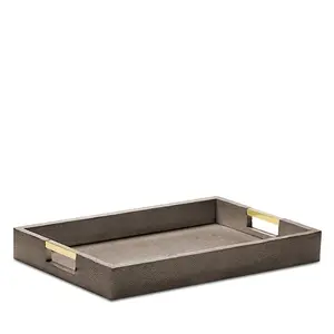 Aerin Modern Shagreen Desk Tray Chocolate