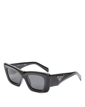 Prada Symbole Cat Eye Sunglasses Black/gray Solid