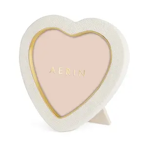Aerin Shagreen Heart Frame - Cream