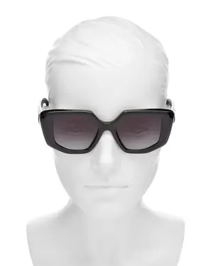 Prada Symbole Geometric Sunglasses, 50mm - Black/purple Gradient