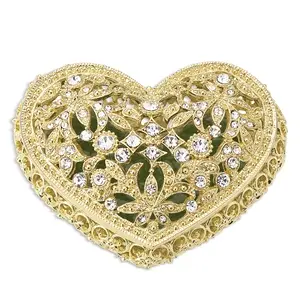 OLIVIA RIEGEL Luxembourg Heart Box With Swarovski Crystals - Gold