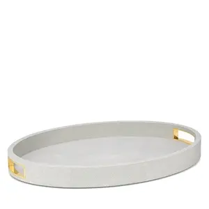 Aerin Modern Shagreen Cocktail Tray - Dove