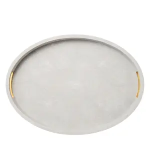 Aerin Modern Shagreen Cocktail Tray - Dove