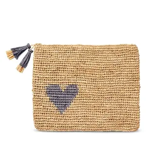 Aerin Raffia Zip Pouch