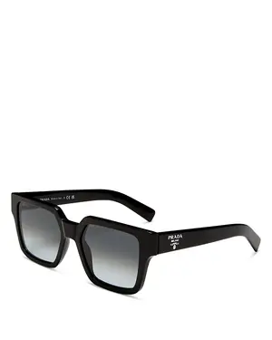 Prada Square Sunglasses, 54mm - Black/gray Gradient