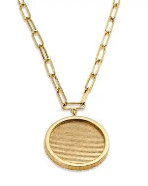 Meira T 14k Yellow Diamond Coin Pendant Necklace