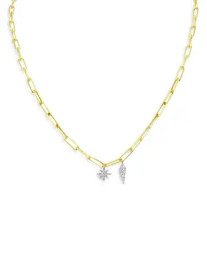 Meira T 14k Diamond Starburst Necklace - Gold