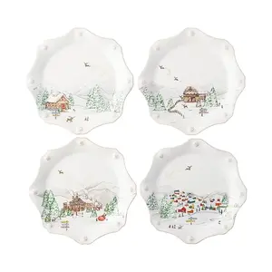 JULISKA Berry & Thread North Pole Dessert/salad Plate Assorted Set/4 - Multi