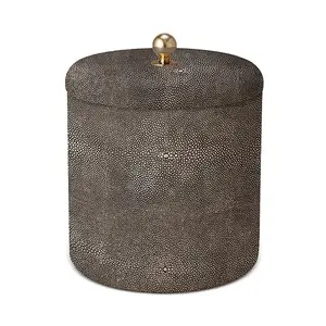 Aerin Shagreen Lidded Ice Bucket - Chocolate