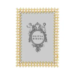 OLIVIA RIEGEL Crystal & Simulated Pearl Frame, 5 X 7