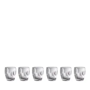 MARIO LUCA GIUSTI Acrylic Fisheye Acrylic Tumbler, Set Of 6 Clear