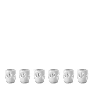 MARIO LUCA GIUSTI Acrylic Fisheye Acrylic Tumbler, Set Of 6 - White