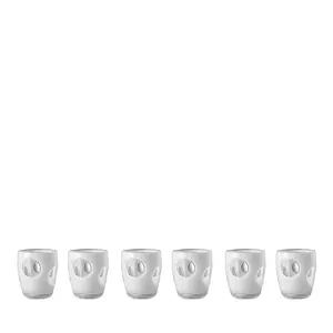 MARIO LUCA GIUSTI Acrylic Fisheye Acrylic Tumbler, Set Of 6 - White