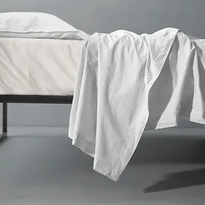 SOCIETY LIMONTA Nite Cotton Flat Sheet, King/queen - Bianco
