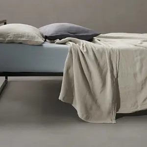 SOCIETY LIMONTA Rem Linen Flat Sheet, King/queen Mastice