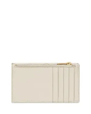 Saint Laurent Cassandre Matelasse Fragments Flap Card Case - Medium Red