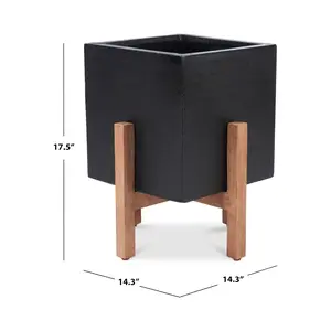 SAFAVIEH Borsla Planter - Black