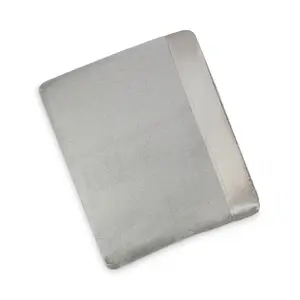 MELANGE COLLECTION Home Plaza Silk Blanket, Twin - Gray