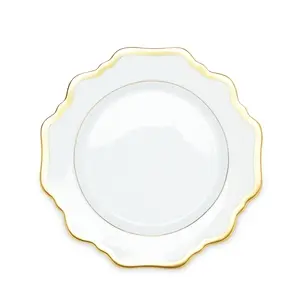 ANNA WEATHERLEY Antique With Gold Bread & Butter Plate - White