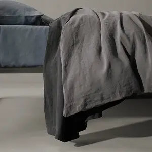 SOCIETY LIMONTA Rem Linen Duvet Cover, King - Fumo