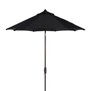 SAFAVIEH Ortega 9 Ft Crank Umbrella - Black