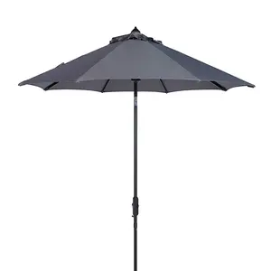 SAFAVIEH Ortega 9 Ft Crank Umbrella - Gray