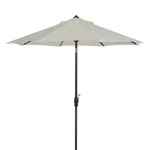 SAFAVIEH Ortega 9 Ft Crank Umbrella - Natural