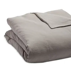 SOCIETY LIMONTA Rem Linen Duvet Cover, Queen - Fumo