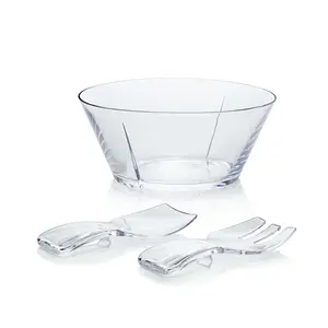 MARIO LUCA GIUSTI Acrylic Salad Bowl With Servers - Clear