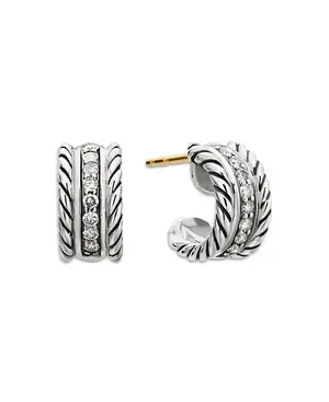 David Yurman Cable Classics Earrings With Diamonds