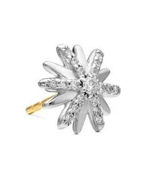 David Yurman Sterling And Diamond Stud Earrings