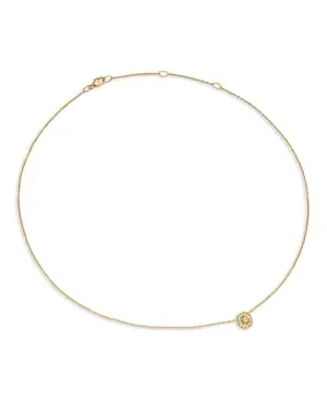 David Yurman 18k Yellow Petite Infinity Pendant Necklace With Diamonds - Gold