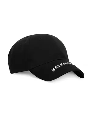 Balenciaga Logo Visor Cap - Black