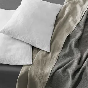 SOCIETY LIMONTA Rem Linen Pillowcase Pair, Queen - Bianco