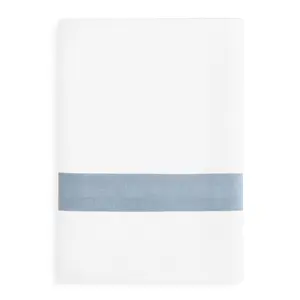 HOME TREASURES Gaia Flat Sheet, Queen - White/marine