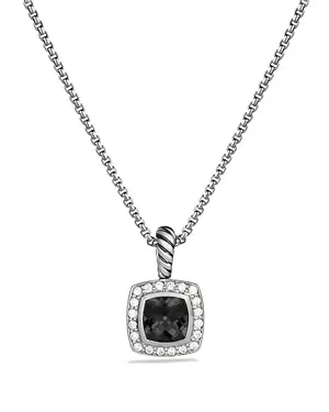 David Yurman Petite Albion Pendant Necklace - Black Onyx