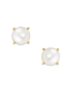 Bloomingdale'S Cultured Freshwater Pearl Stud Earrings - White/gold