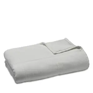 SOCIETY LIMONTA Rem Linen Quilt, King - Bianco