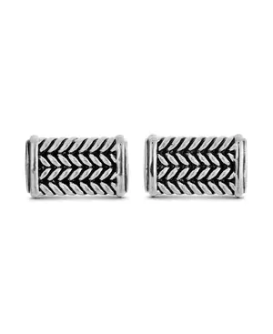 David Yurman Chevron Cufflinks In Sterling 22.8mm - Silver