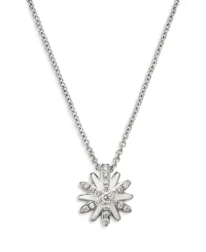 David Yurman Petite Starburst Diamond Pendant Necklace - Silver