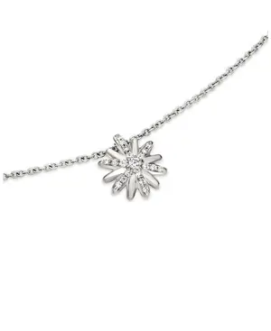 David Yurman Petite Starburst Diamond Pendant Necklace - Silver